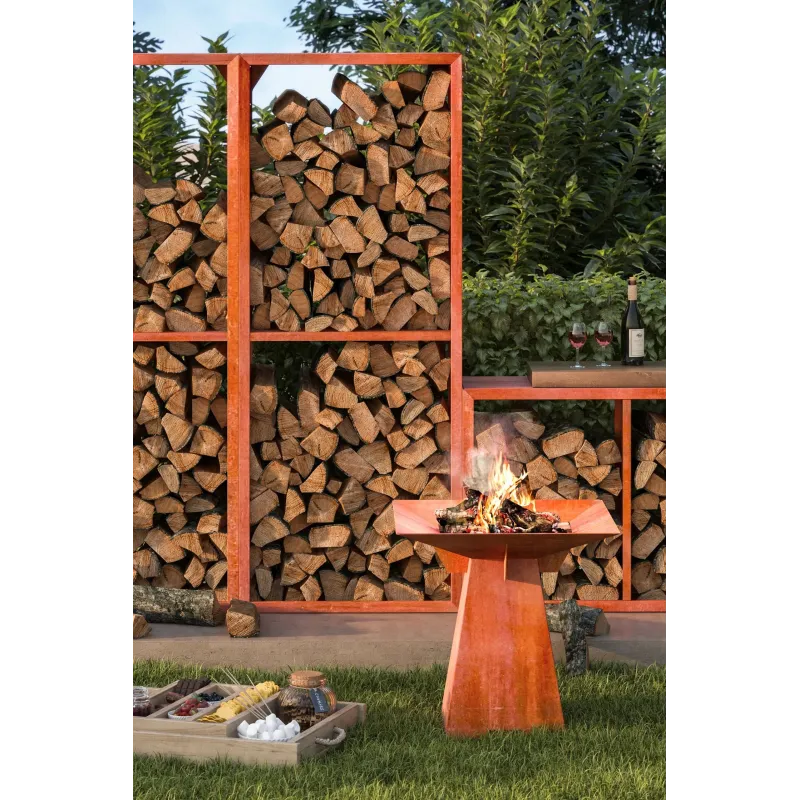 Range-bûches Multiflex VULX en acier corten plusieurs dimensions - Ersho