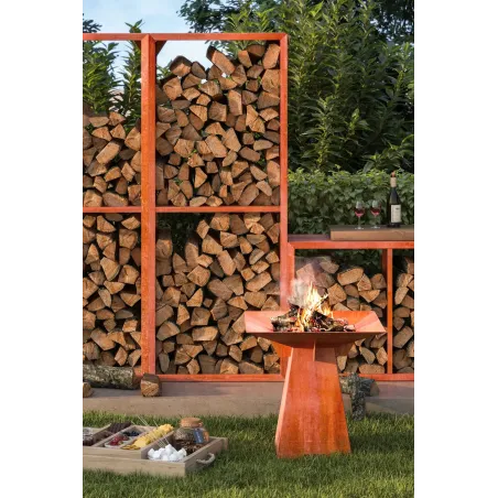 Range-bûches Multiflex VULX en acier corten plusieurs dimensions - Ersho